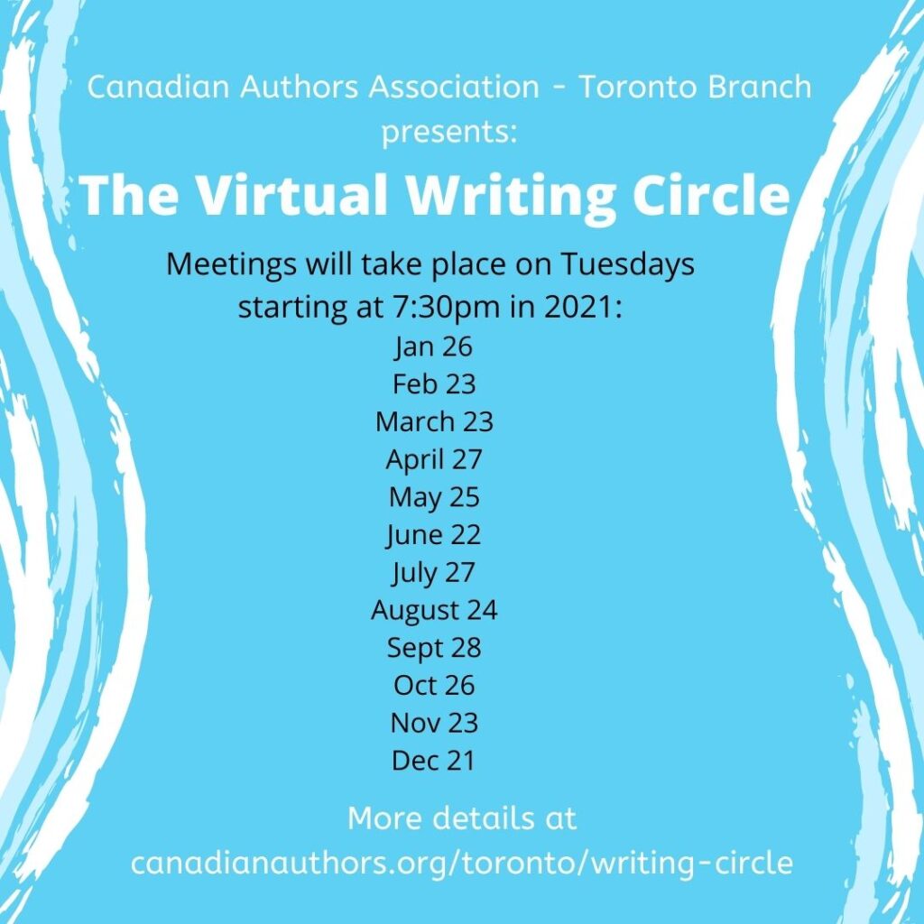 Writing Circle – Canadian Authors – Toronto
